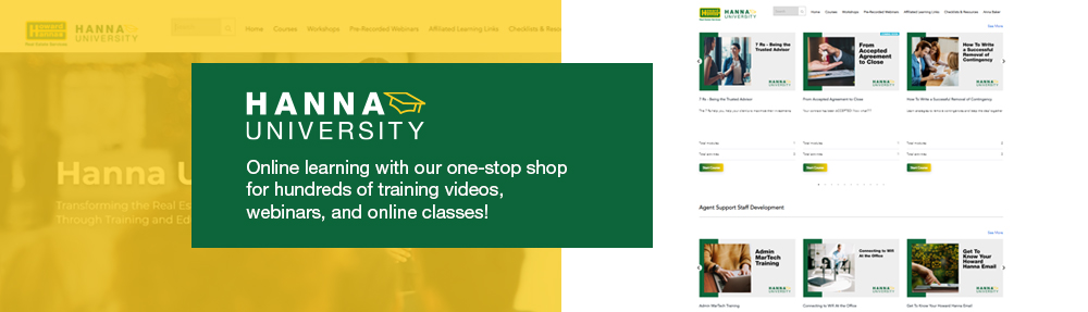 One-Stop Real Estate Agent Education | Hanna U